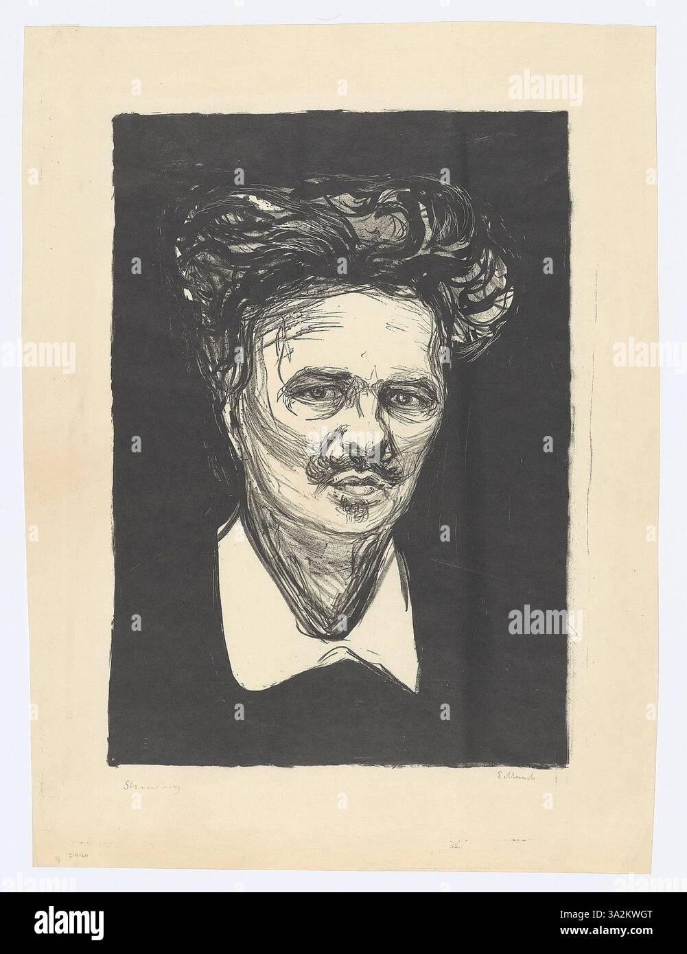 In this portrait, Edvard Munch depicts August Strindberg with emotional ...