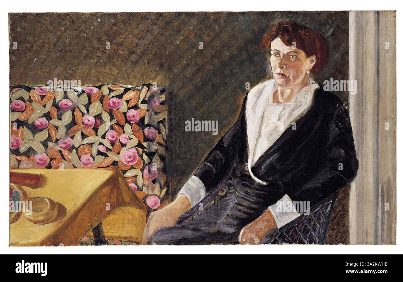 This image depicts Arnold Schoenberg, an influential composer who ...