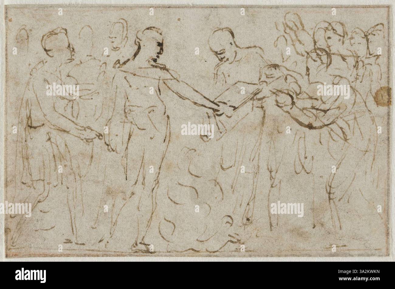 This image shows Emperor Augustus preventing the burning of the Aeneid ...