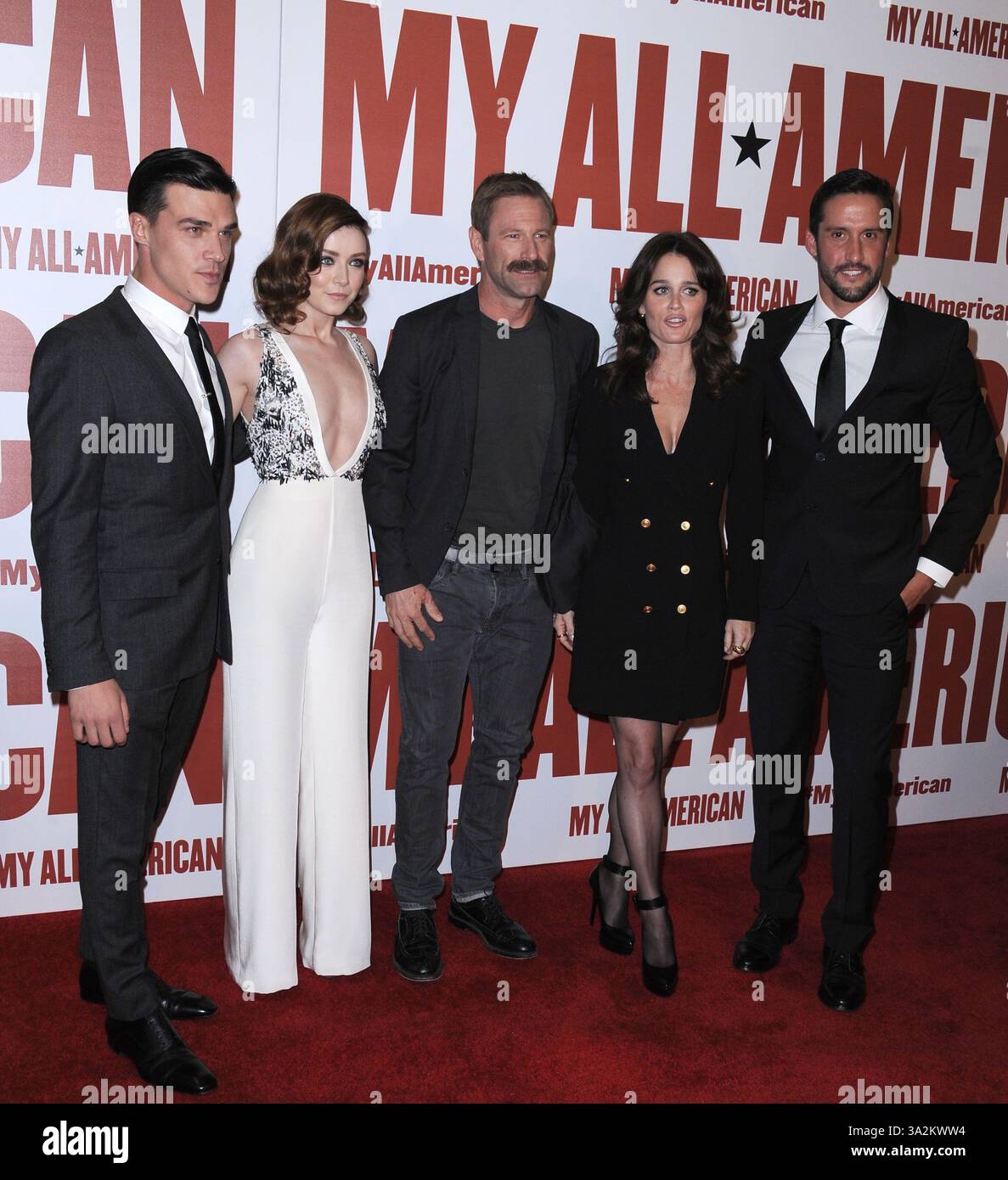 Finn Wittrock, Sarah Bolger, Aaron Eckhart, Robin Tunney arriving at ...