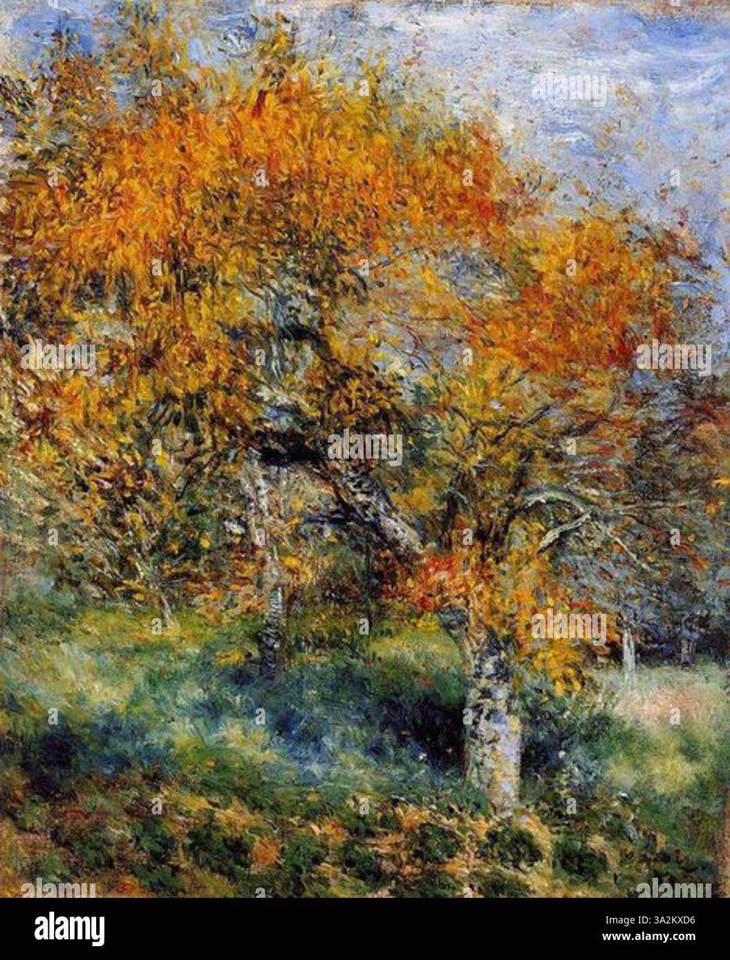 This painting by Pierre-Auguste Renoir depicts a pear tree, showcasing ...