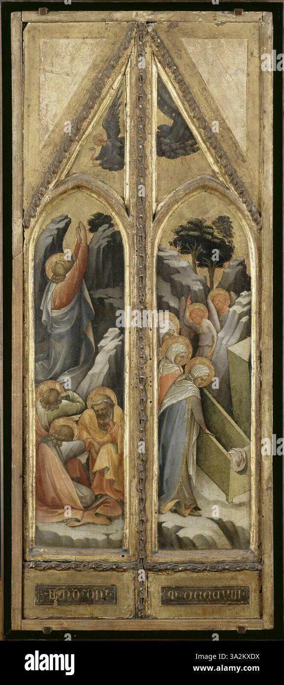 This painting portrays Christ in the Garden of Gethsemane, with the ...