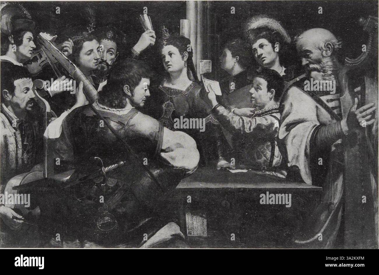 Attributed to Caravaggio, this work emphasizes the psychological ...