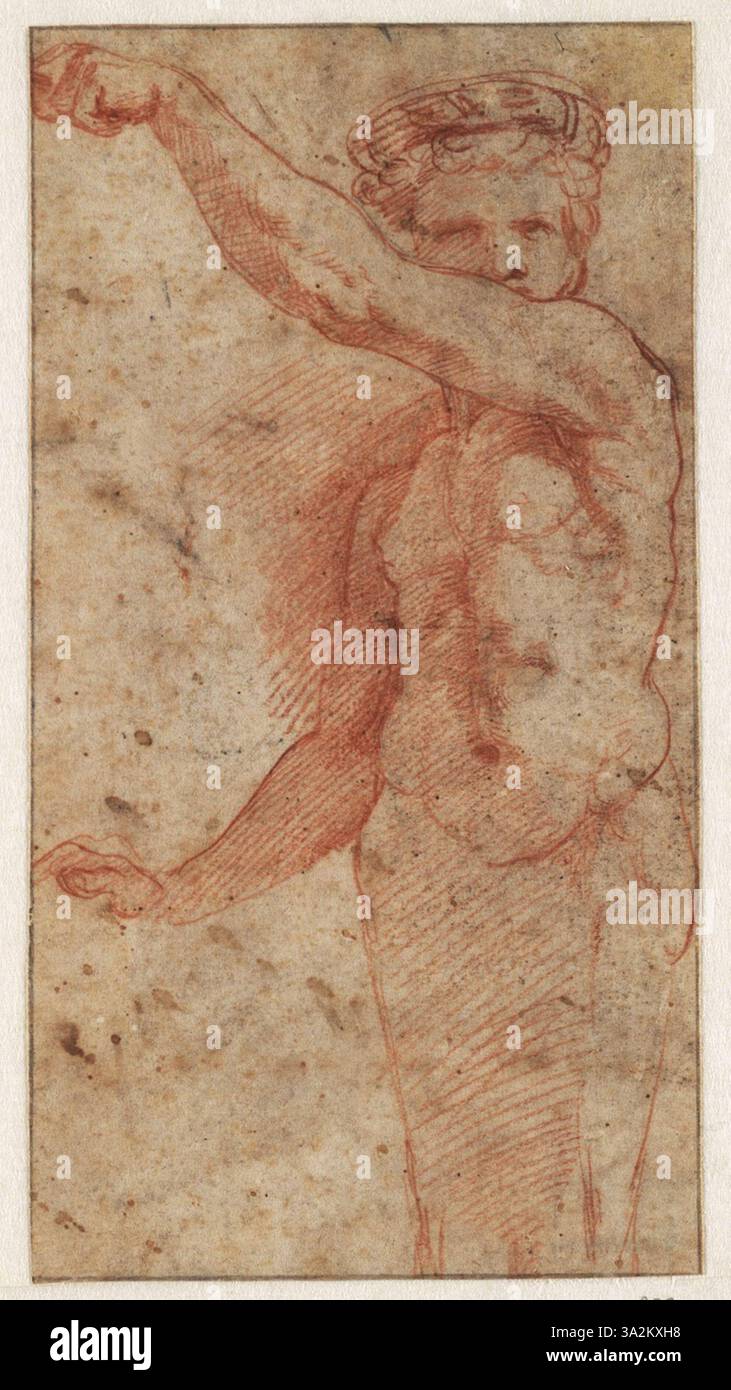 This attributed work to Raphael features a figure of a herm holding its ...