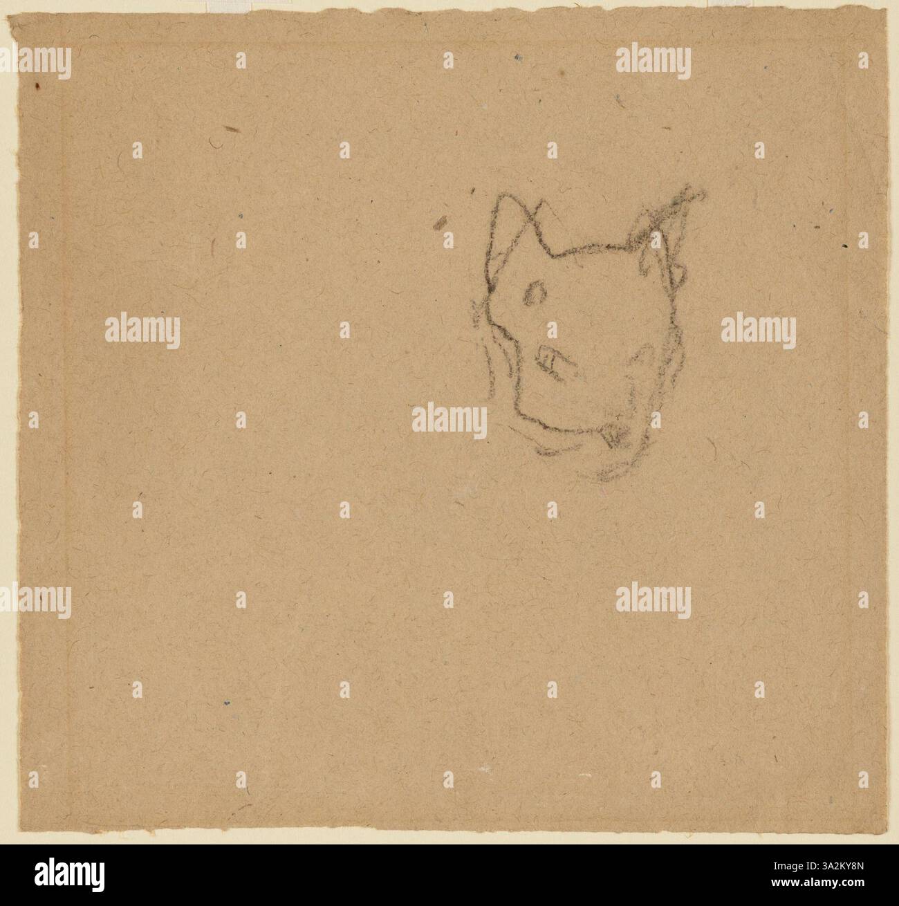 This painting shows a cat in a composed, seated position. Gwen John ...