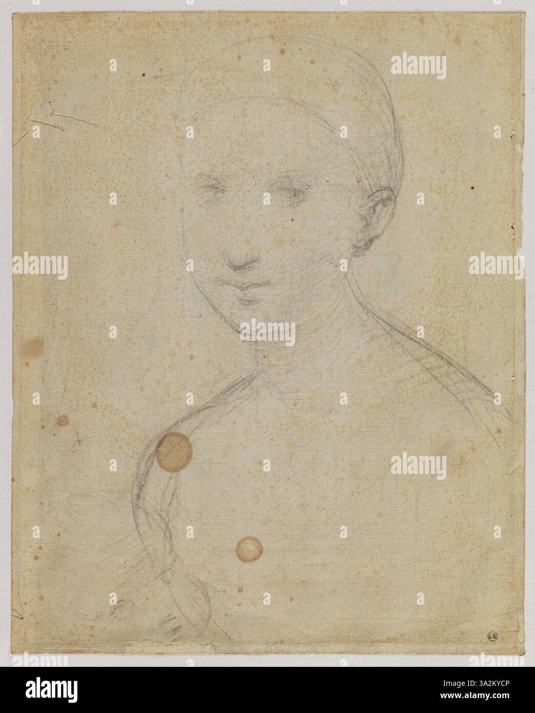 This study by Raphael depicts the Virgin Mary’s bust with the head of ...