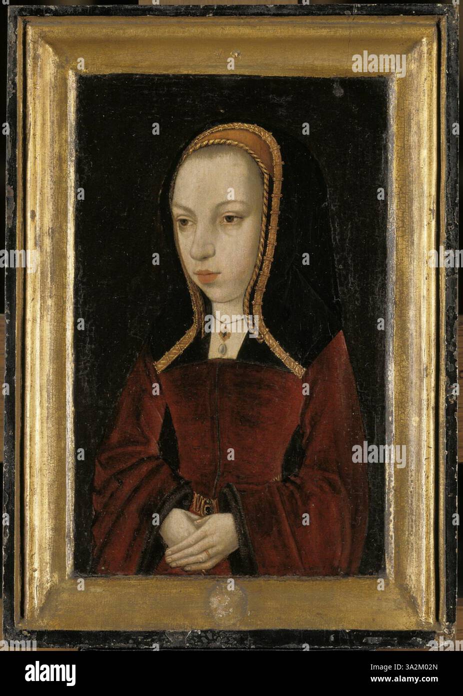 This portrait, attributed to the Master of the Legend of Saint Mary Magdalene, depicts a young ...