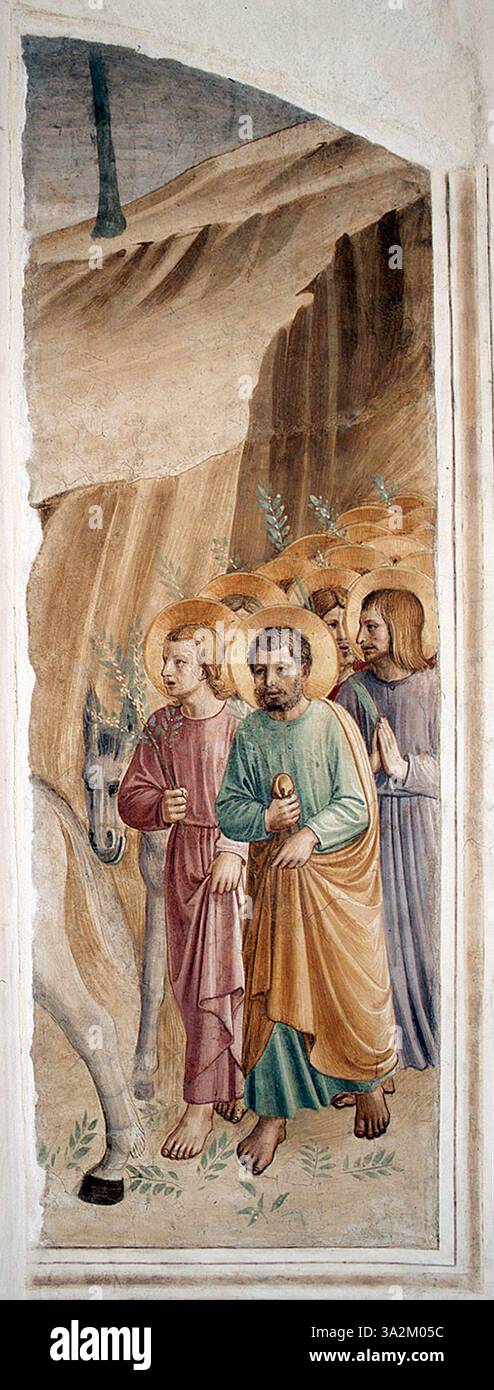 Fra Angelico’s 'Entry of Christ into Jerusalem' depicts the moment of ...