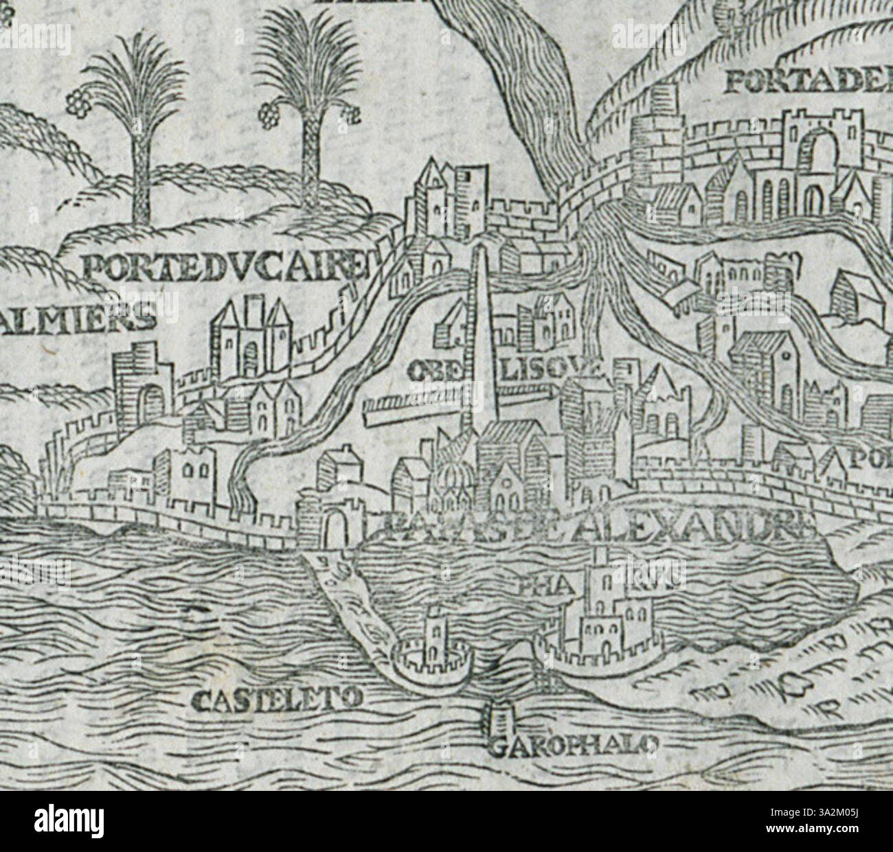 The image depicts Cleopatra's Needle in Alexandria, Egypt, captured in ...