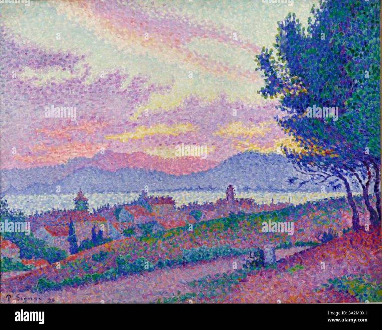 In this 1896 painting, Paul Signac captures the tranquil sunset over ...