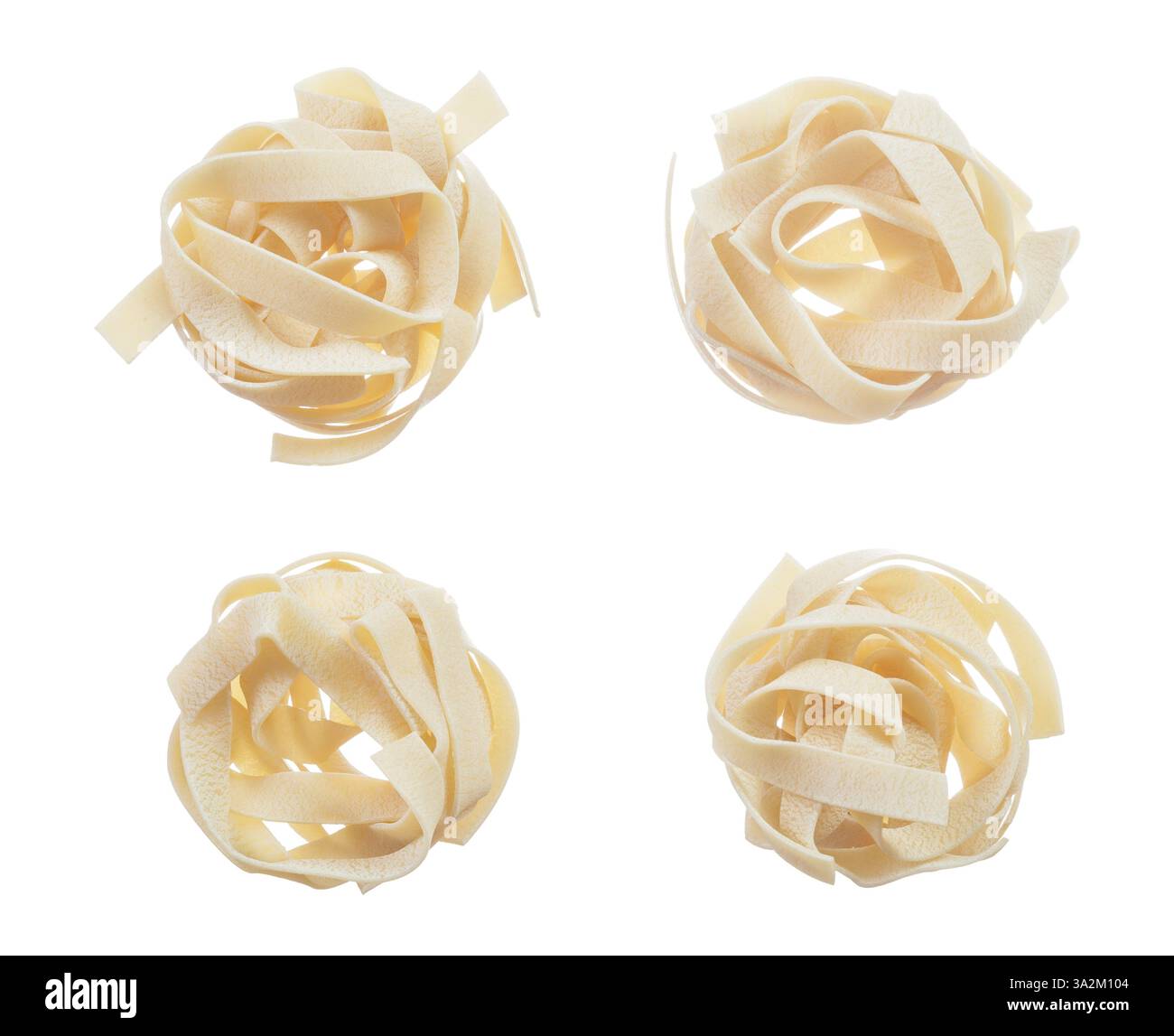 Set of rolled Italian pasta isolated on white Stock Photo - Alamy