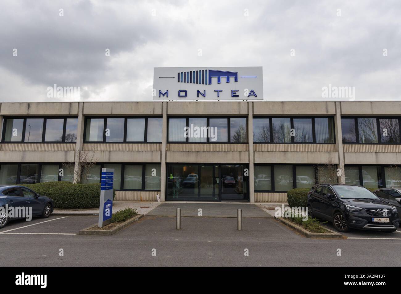 Aalst, Belgium. 13th Mar, 2025. A logo pictured at the headquarters of ...
