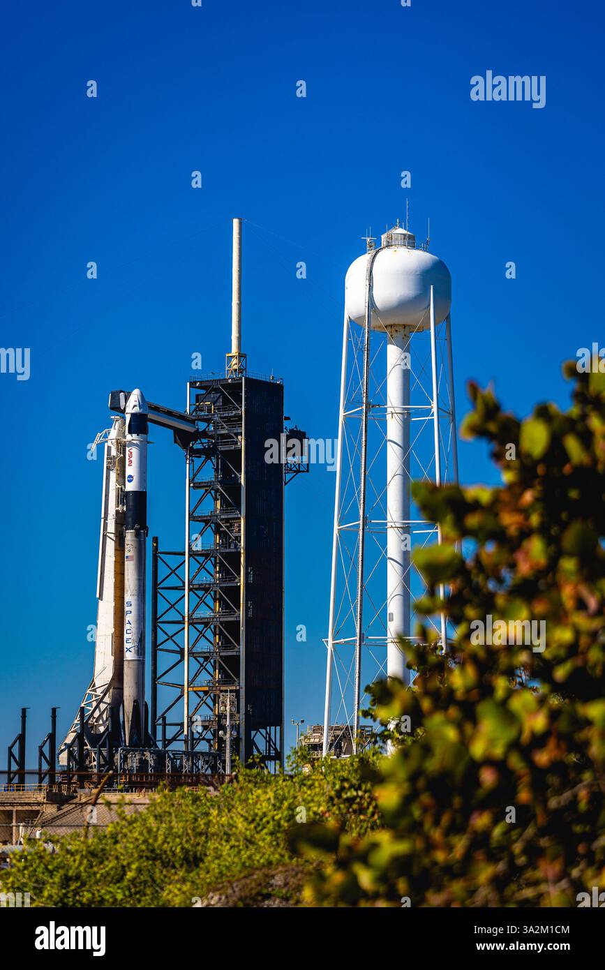 A SpaceX Falcon 9 rocket will launch three astronauts and a cosmonaut ...