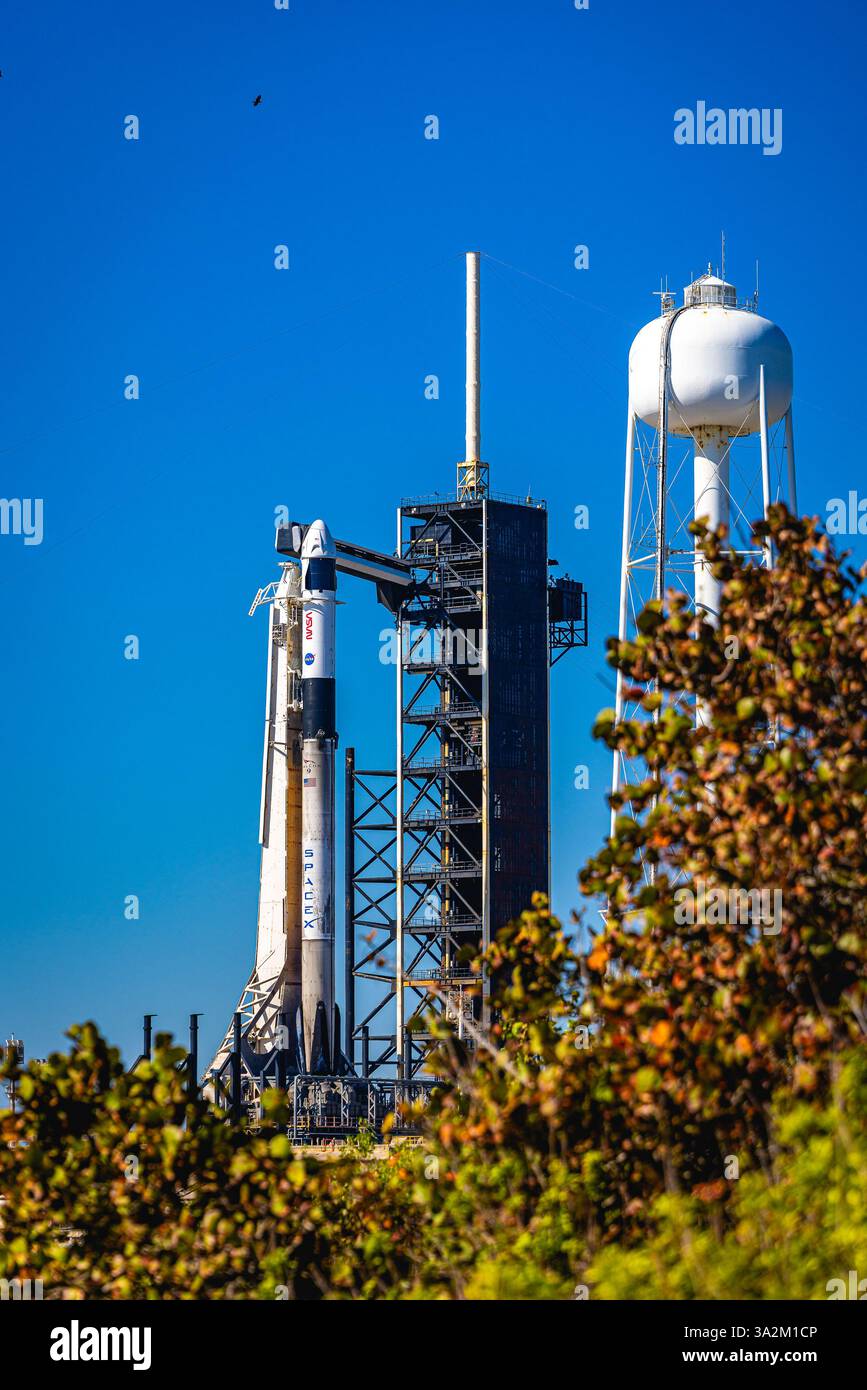 A SpaceX Falcon 9 rocket will launch three astronauts and a cosmonaut ...