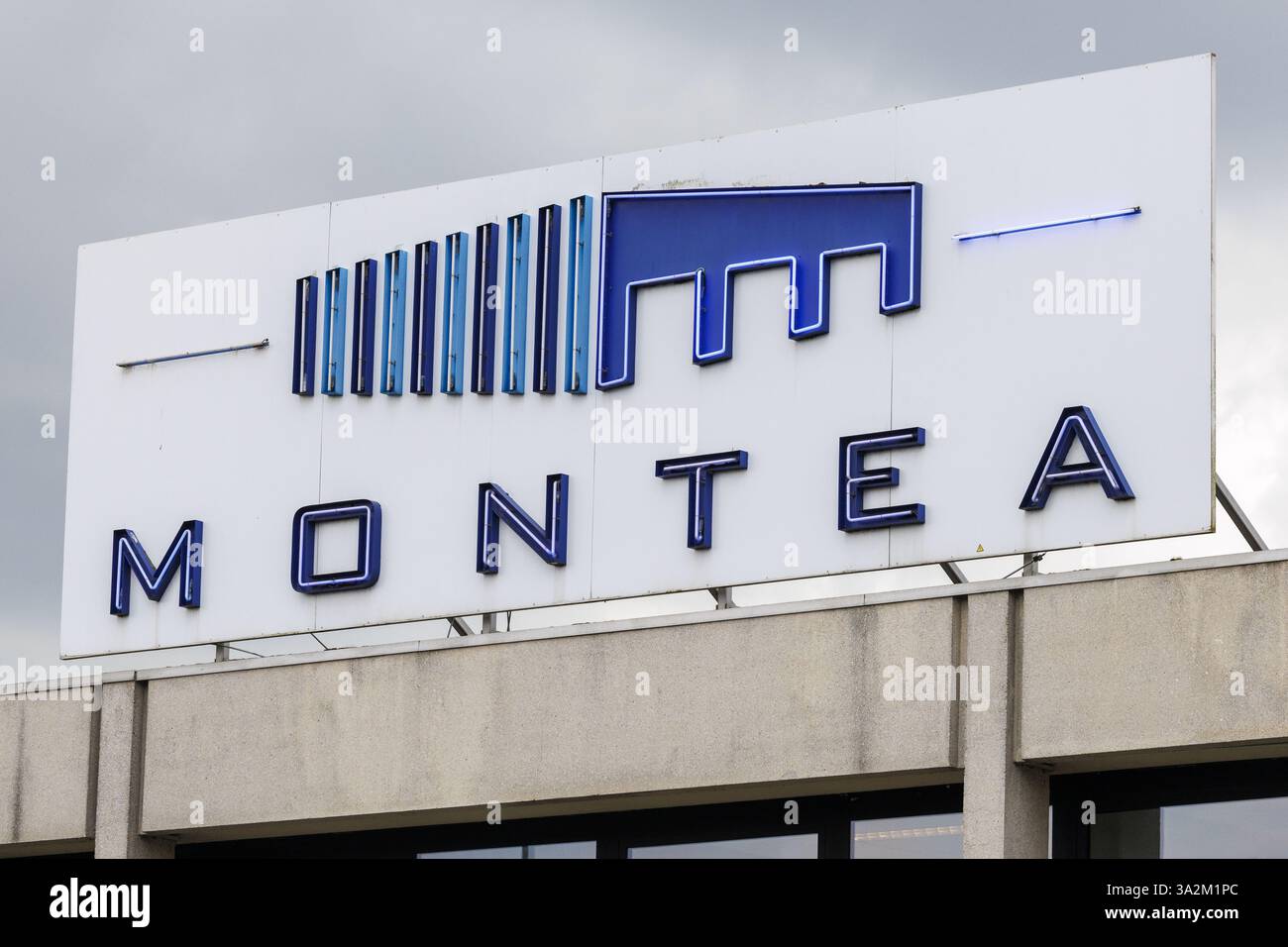 Aalst, Belgium. 13th Mar, 2025. A logo pictured at the headquarters of ...