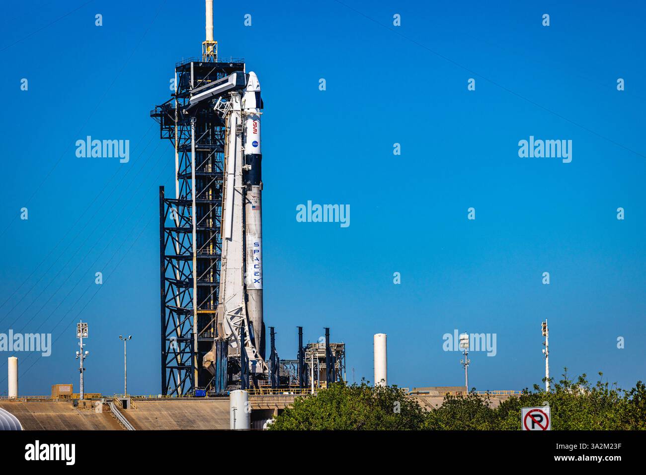 A SpaceX Falcon 9 rocket will launch three astronauts and a cosmonaut ...