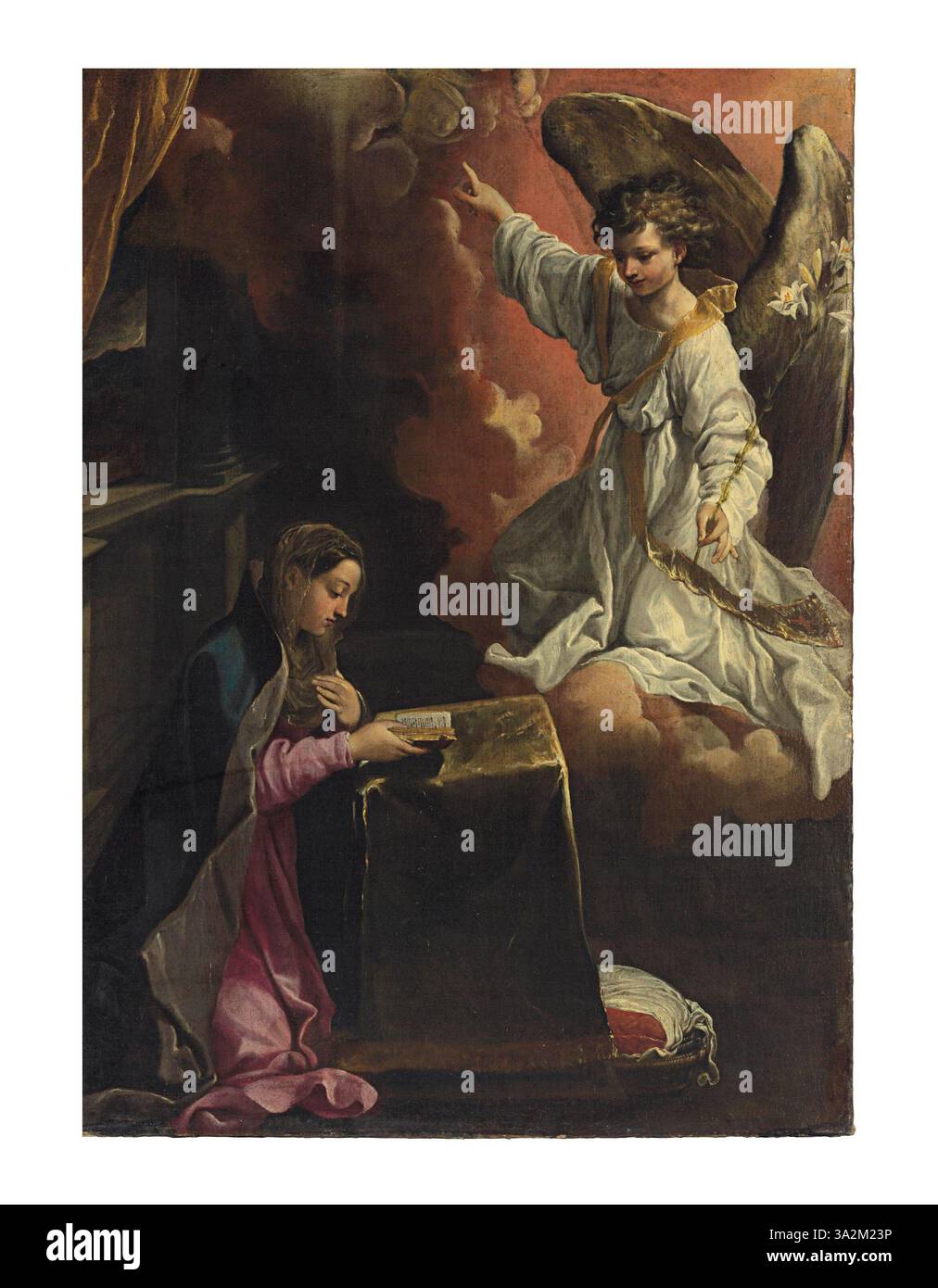 'The Annunciation' by Annibale Carracci depicts the angel Gabriel ...
