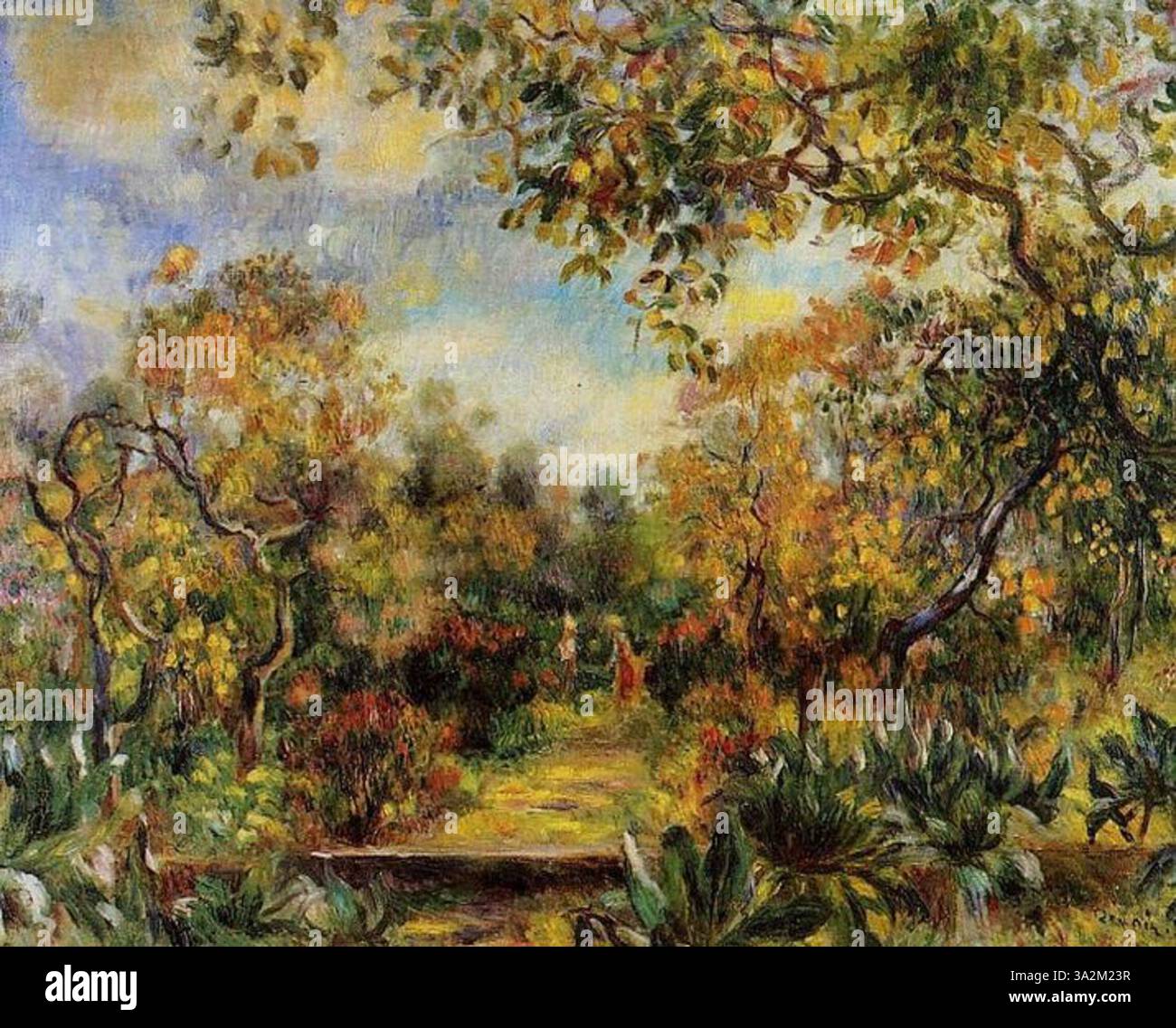 This landscape by Renoir showcases a serene view of Beaulieu, with the ...