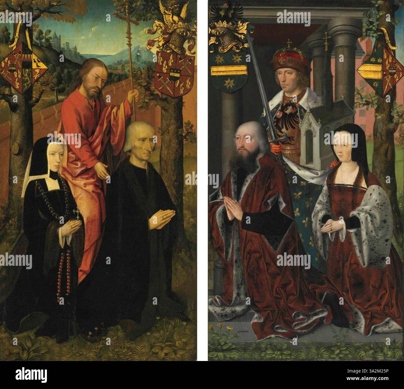 This cropped version of the altarpiece by the Master of the Legend of Saint Mary Magdalene shows ...