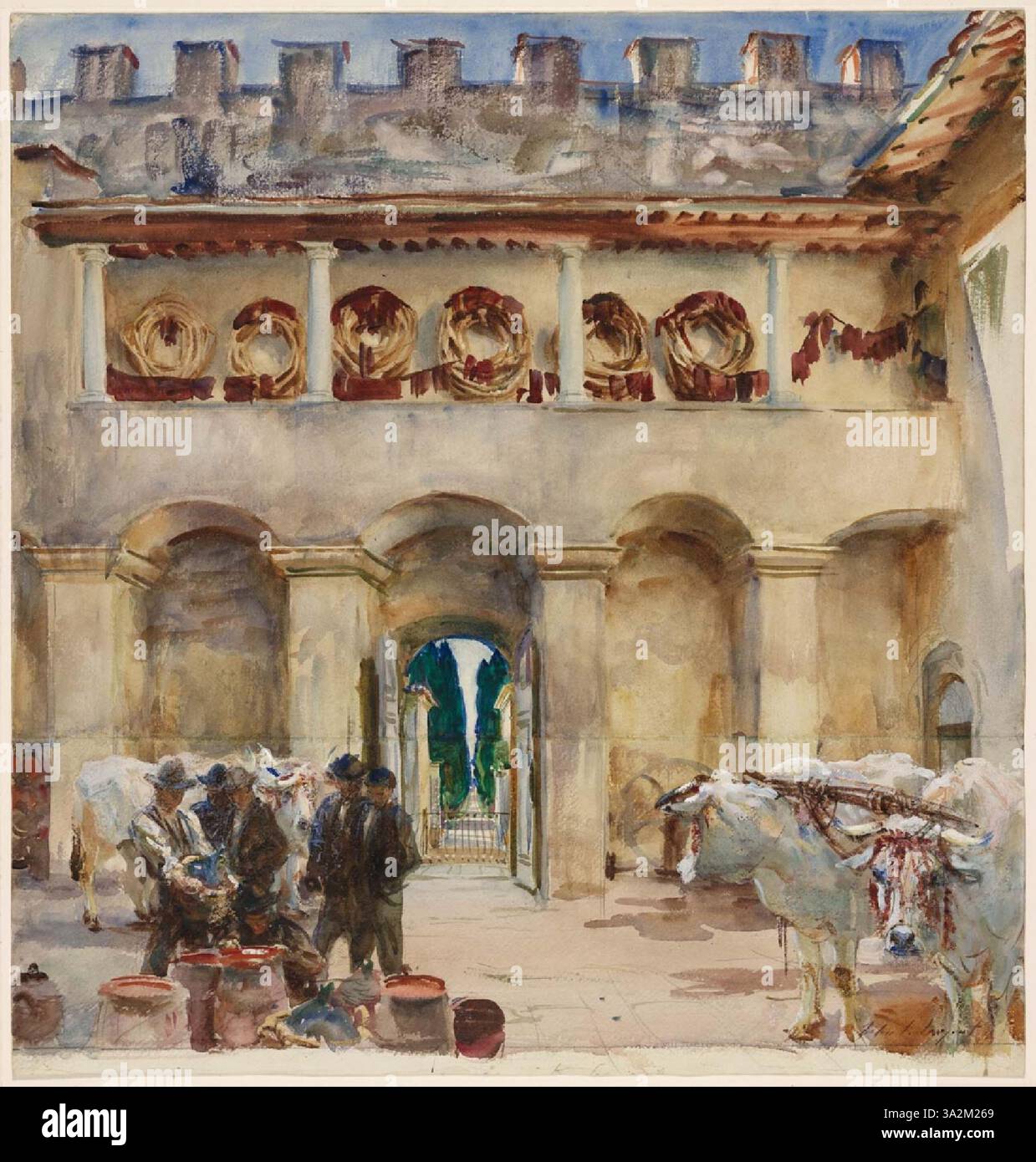 *Torre Galli* depicts the tower of a villa in Florence, Italy ...