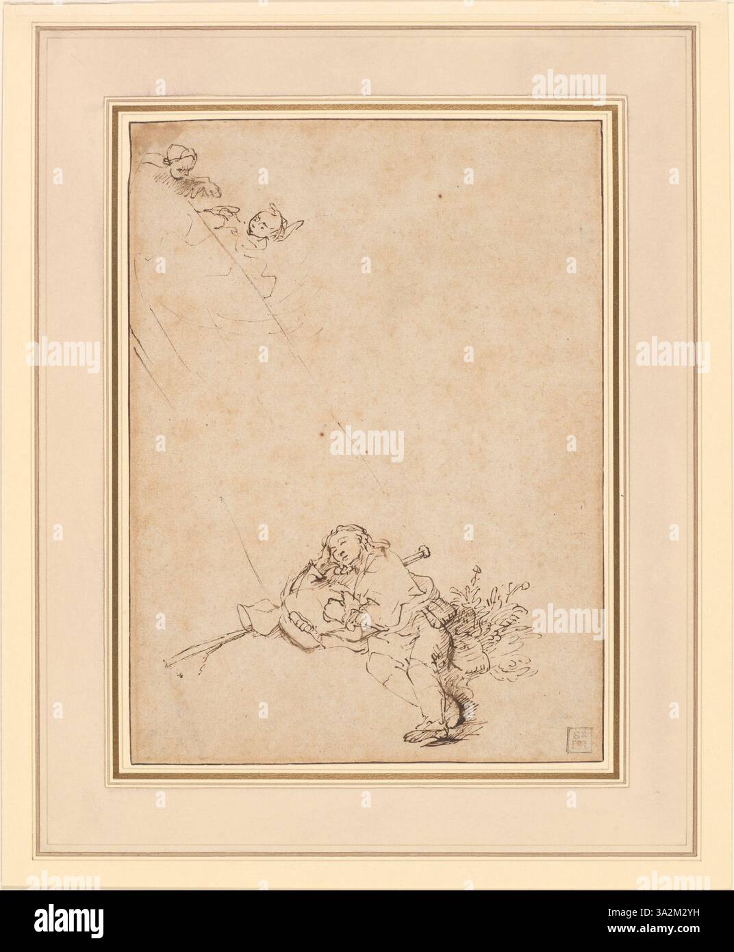 This painting illustrates Jacob’s dream, focusing on his vision of a ...