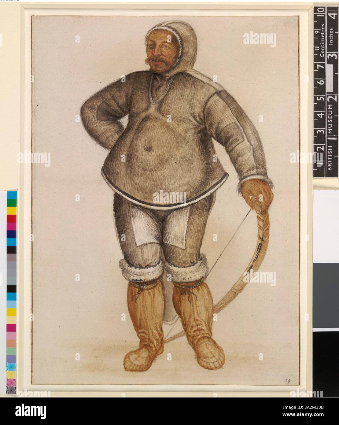 This 1906 illustration by John White depicts Kalicho, an Inuk from ...