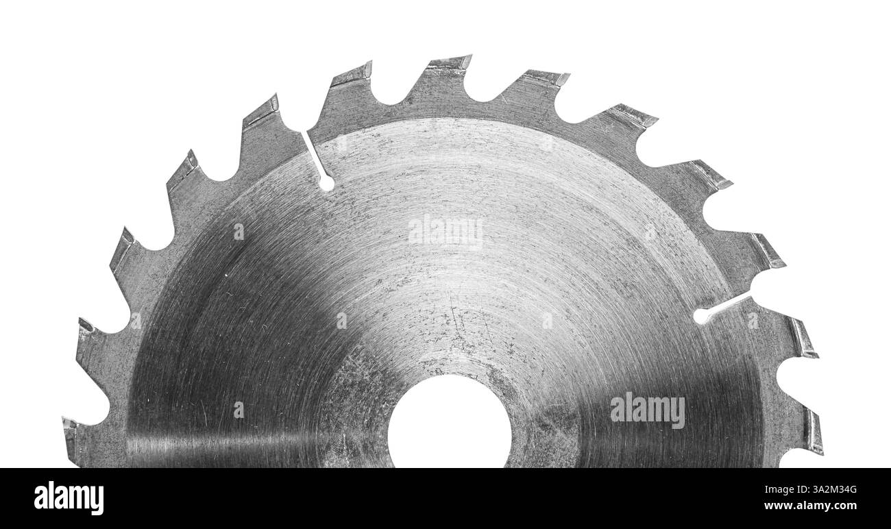 Woodworking Tools Part Of Circular Saw Blade Very Close UP Isolated On ...