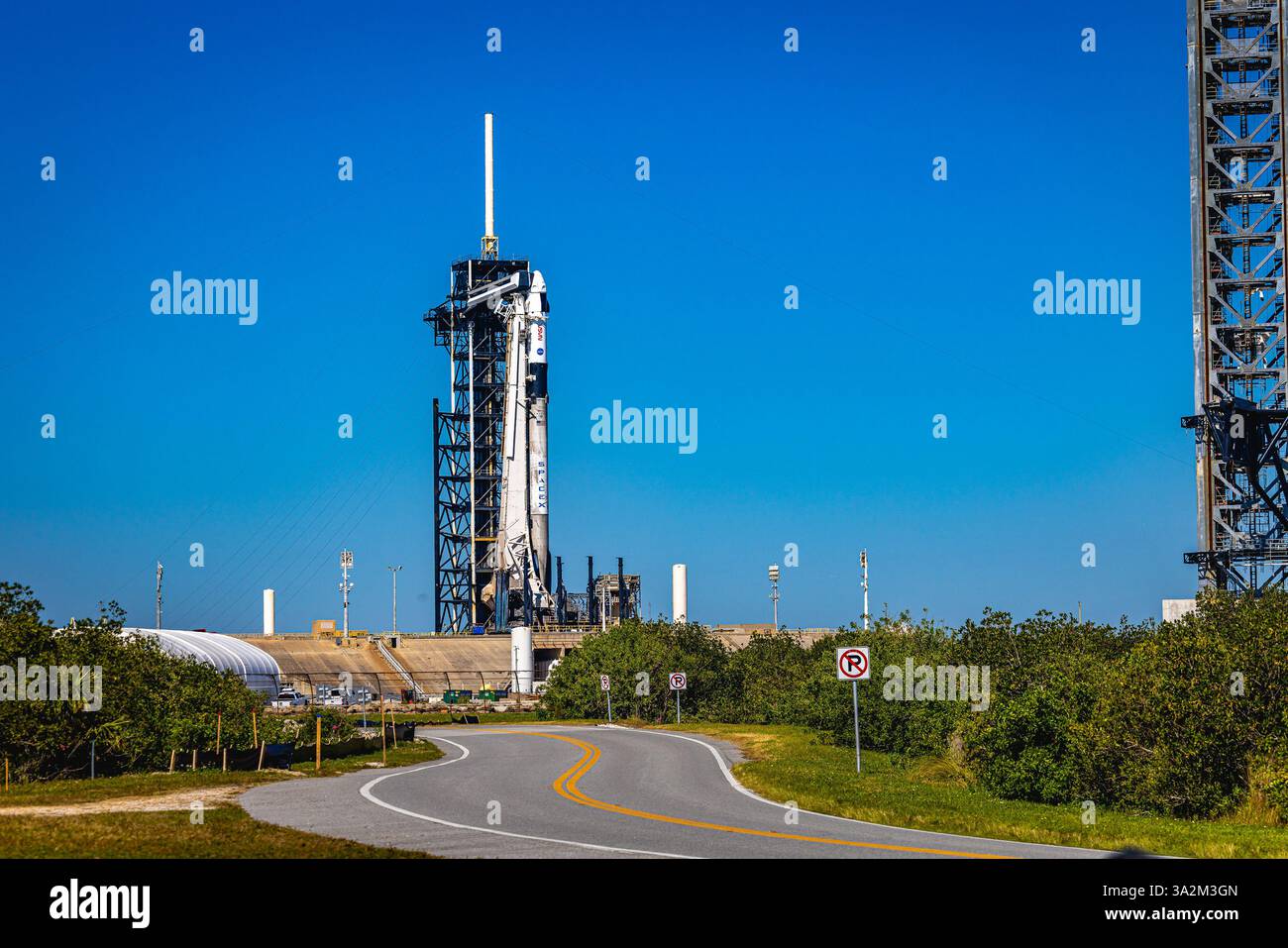 A SpaceX Falcon 9 rocket will launch three astronauts and a cosmonaut ...