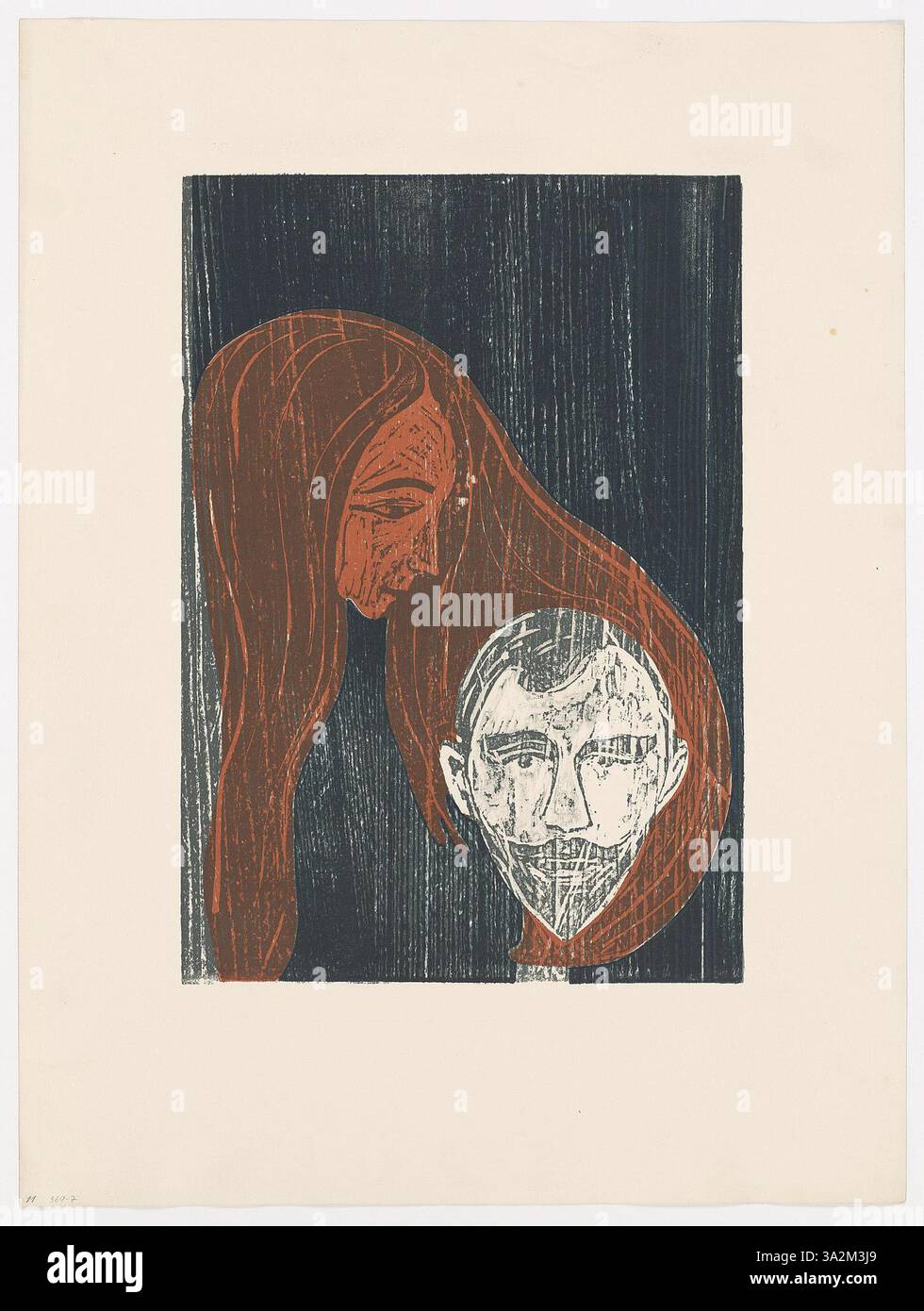 This painting by Munch features a moment of intimacy, with a man’s head ...