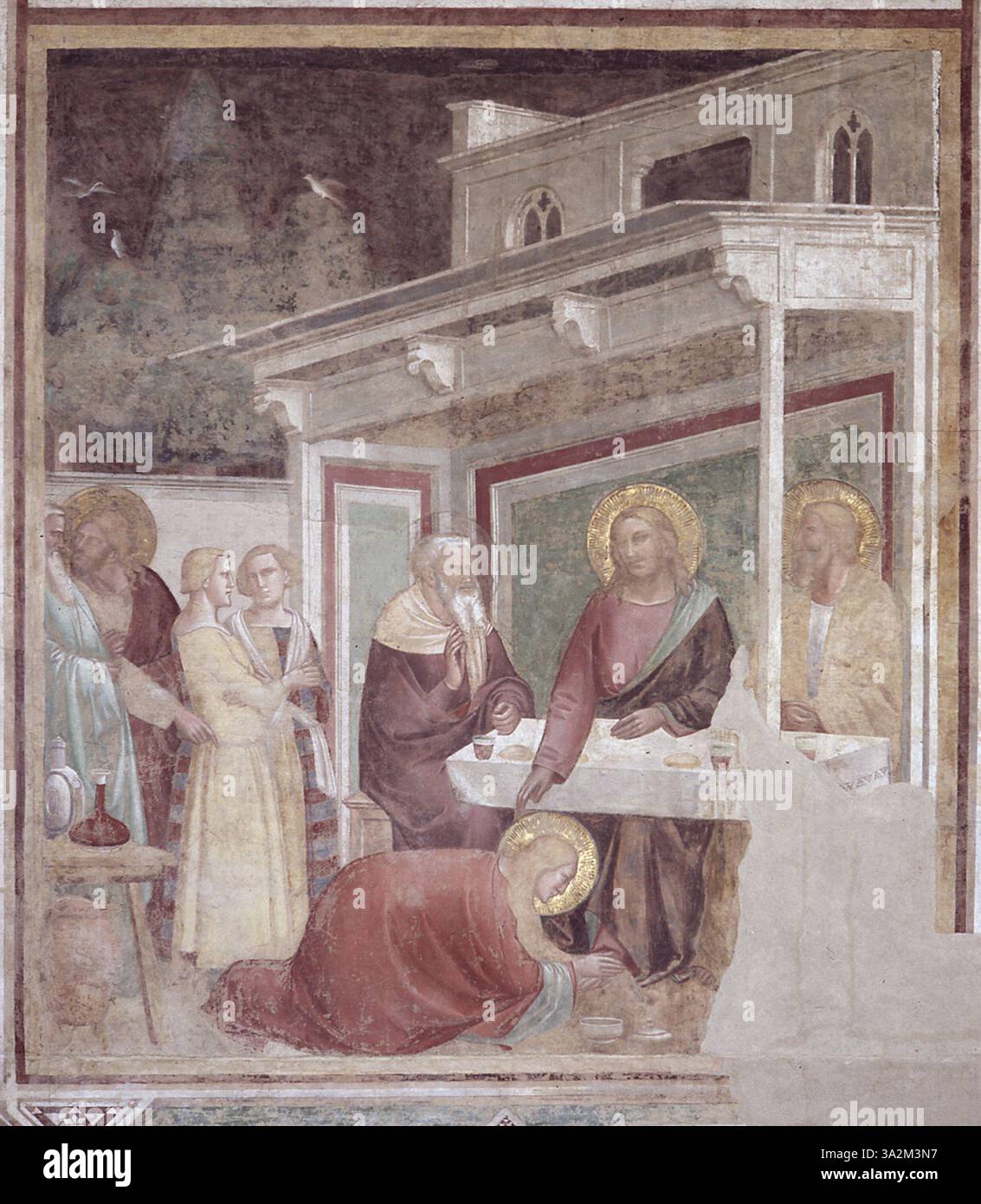 Taddeo Gaddi’s depiction of the meal in the house of Simon the Pharisee ...