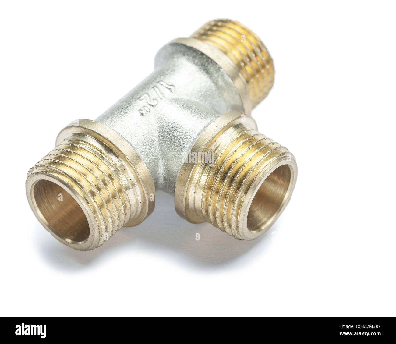 T-tube connector isolated on white Stock Photo - Alamy