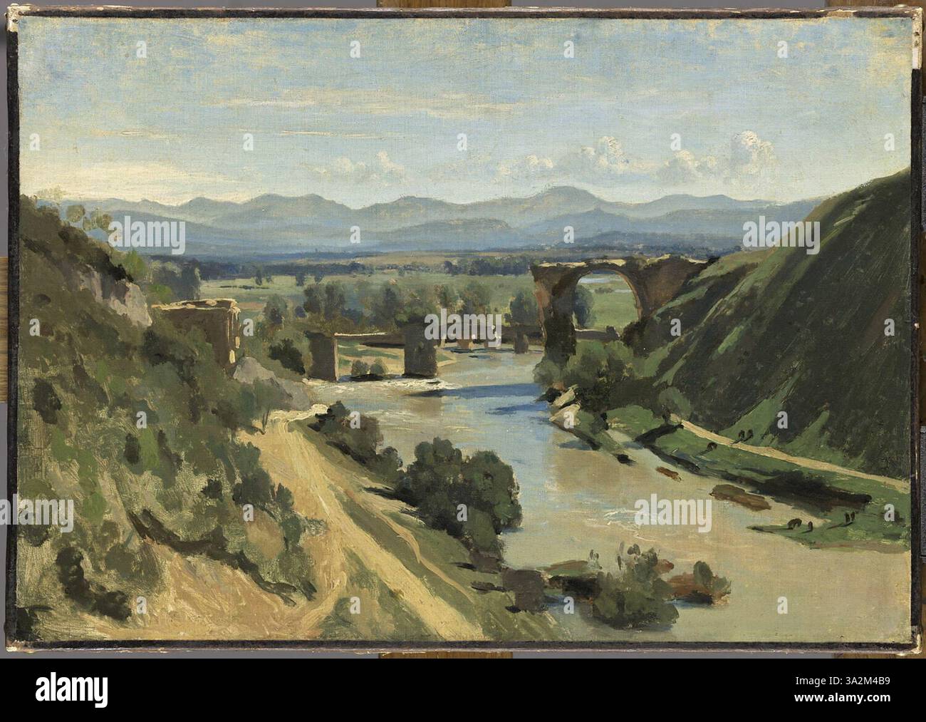 *Le Pont de Narni* by Jean-Baptiste Camille Corot depicts the ancient ...