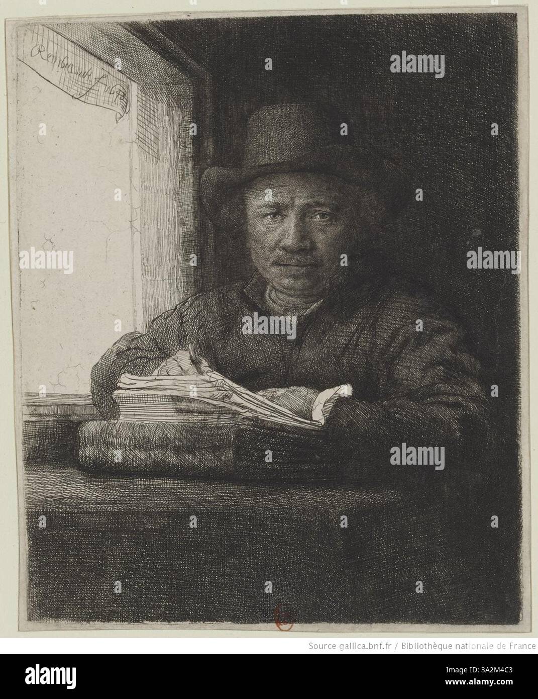 A portrait of a subject by Rembrandt, demonstrating the artist's ...