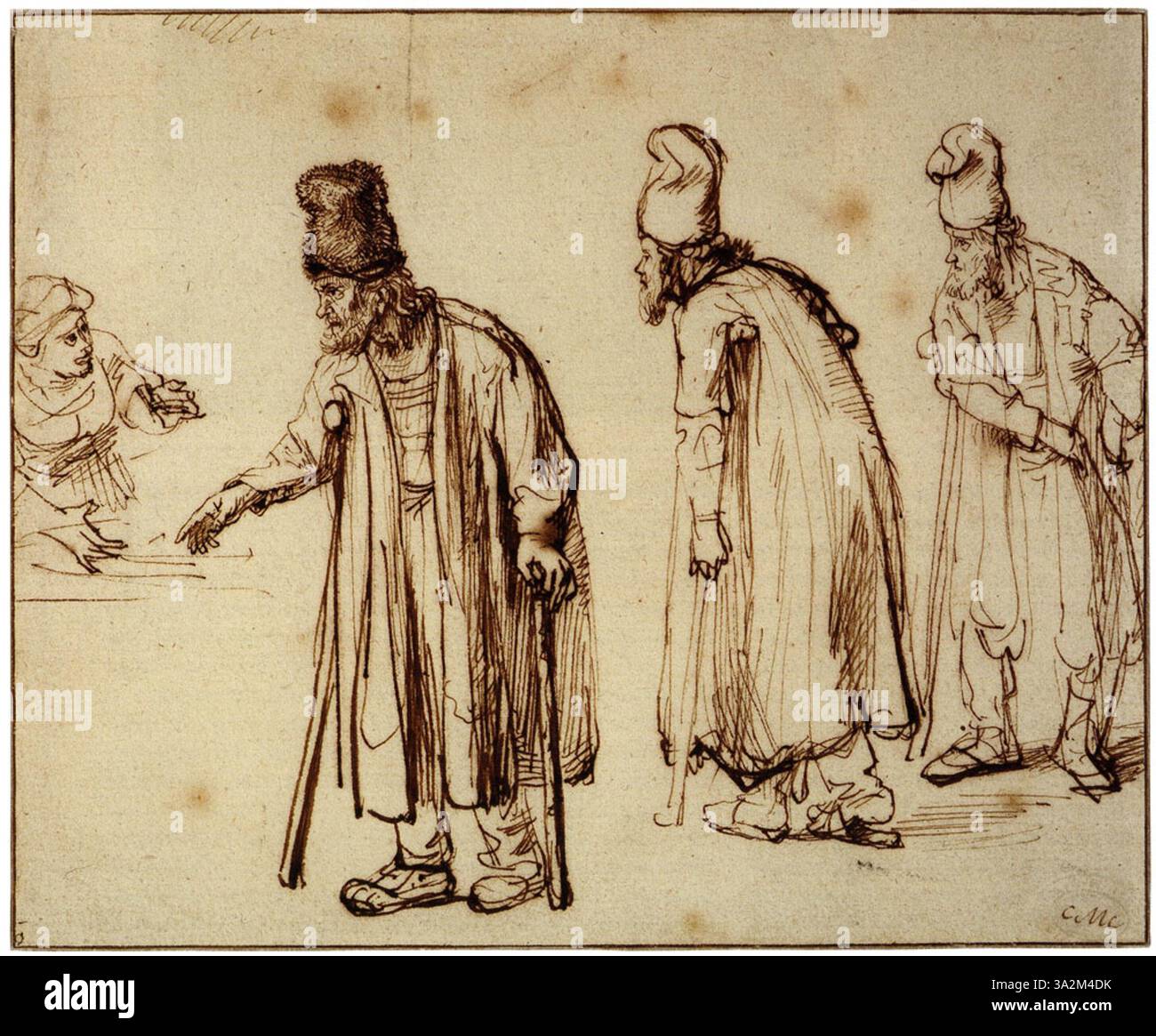 In this portrait, Rembrandt uses his characteristic technique of ...