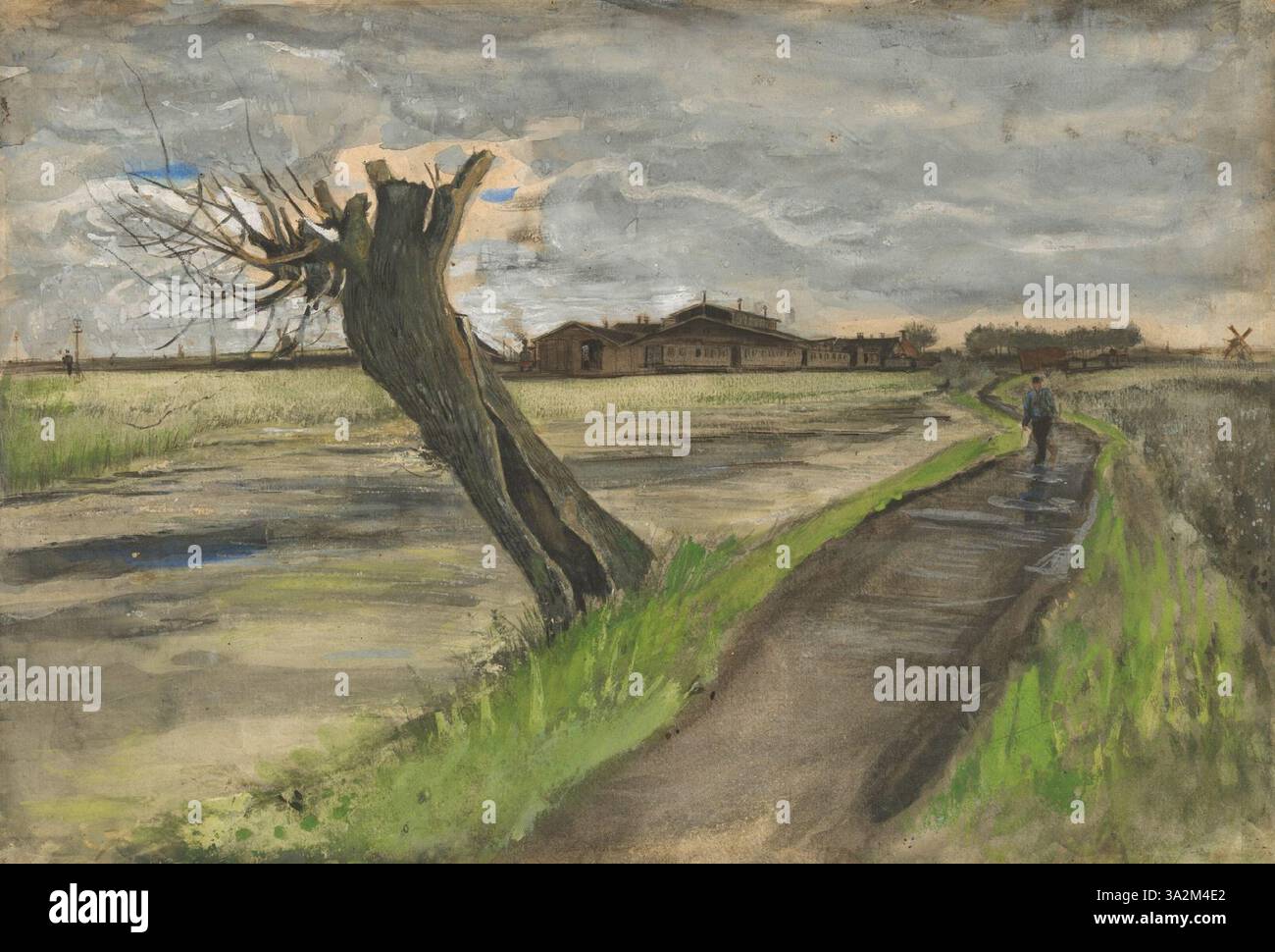 This piece by Van Gogh displays his distinctive post-impressionist ...