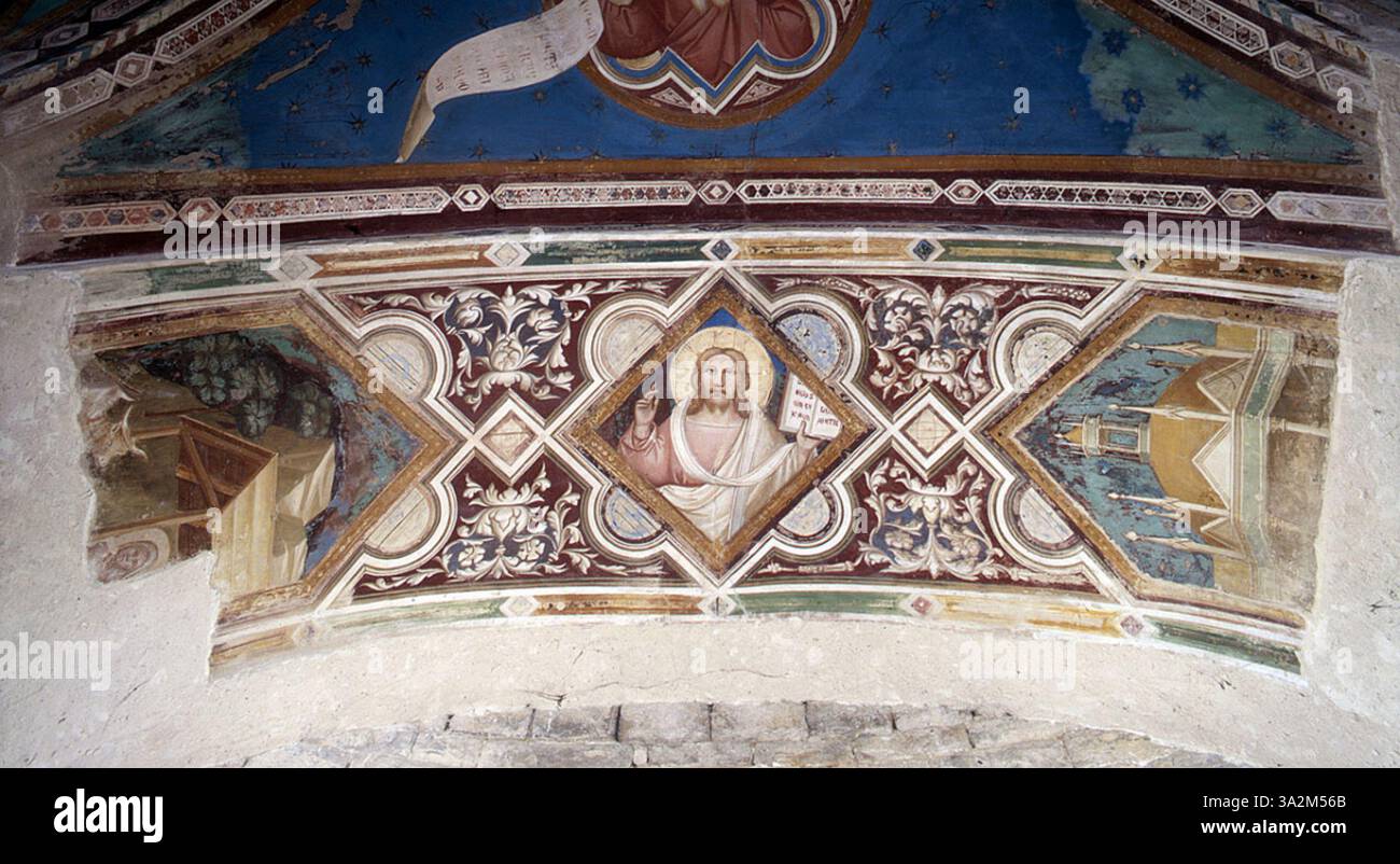 This work by Taddeo Gaddi depicts Christ blessing with an emphasis on ...