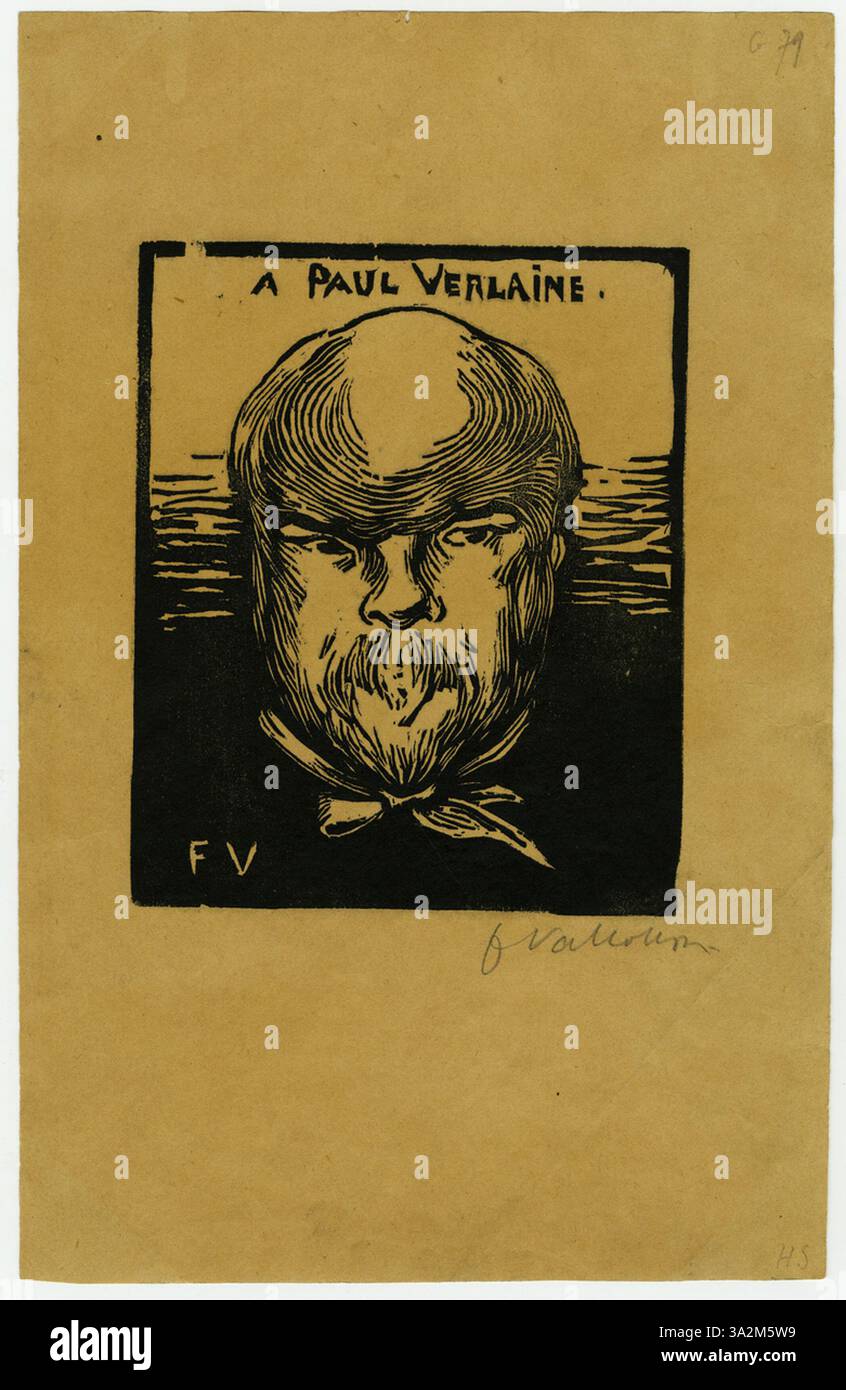 *A Paul Verlaine*, painted by Félix Vallotton, is a portrait of French ...