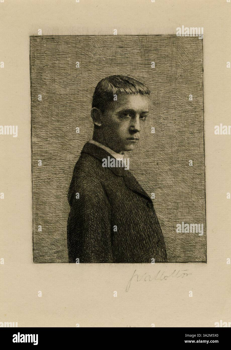 Félix Vallotton’s self-portrait, 'F. Vallotton à vingt ans,' reflects ...