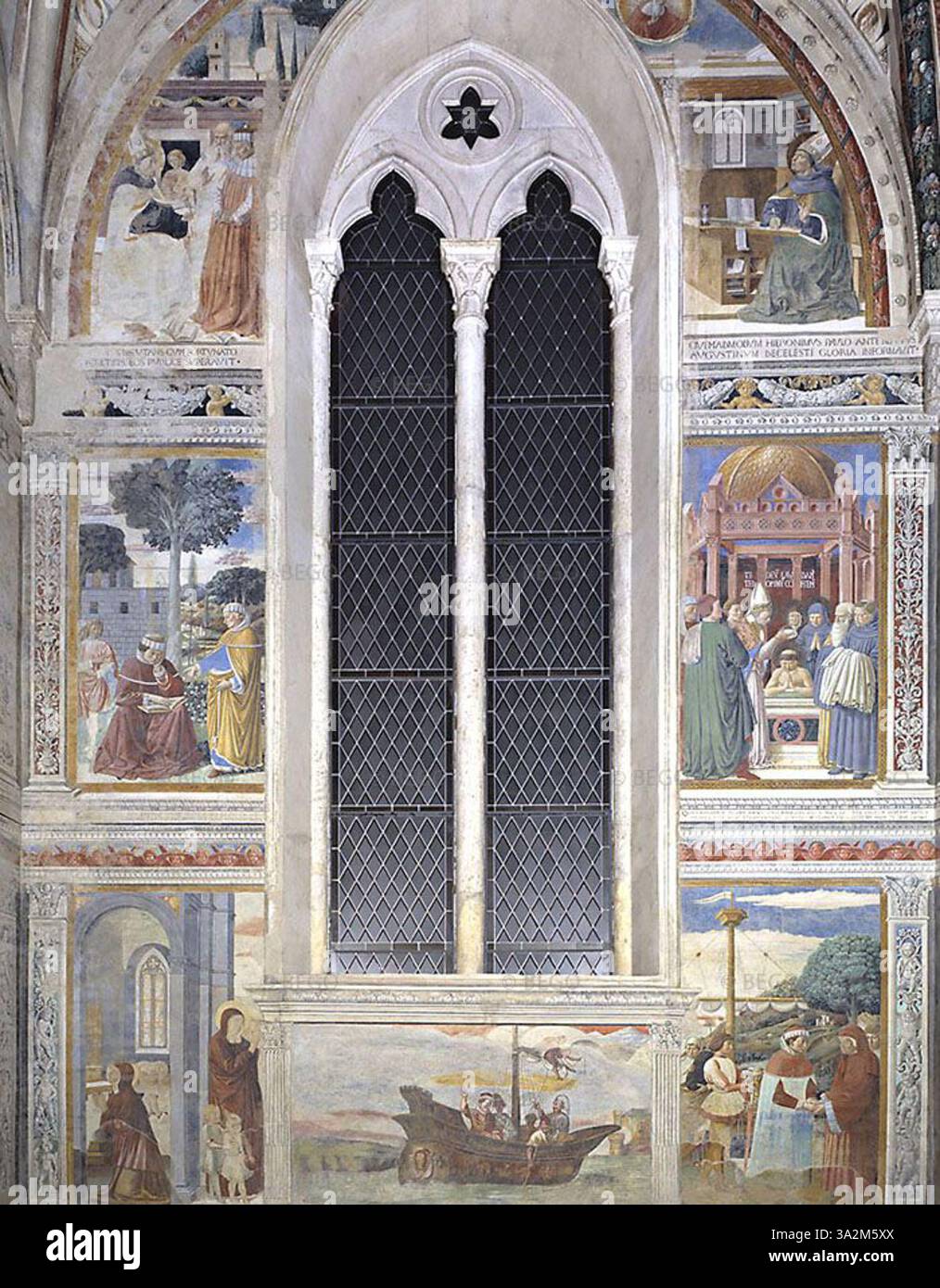 'The Life of St. Augustine' by Benozzo Gozzoli is a series illustrating ...