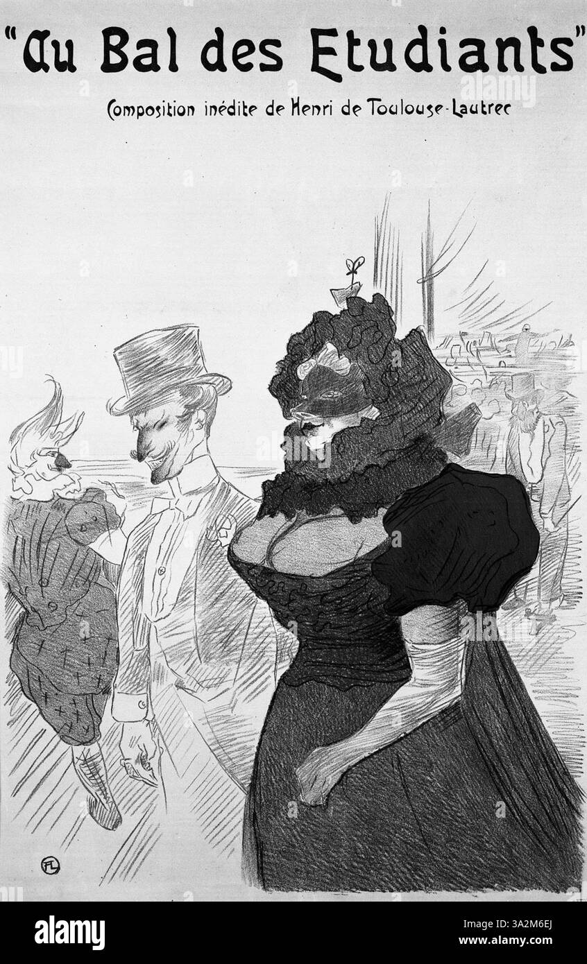 Henri de Toulouse-Lautrec’s 'Au Bal des Etudiants' poster captures the ...