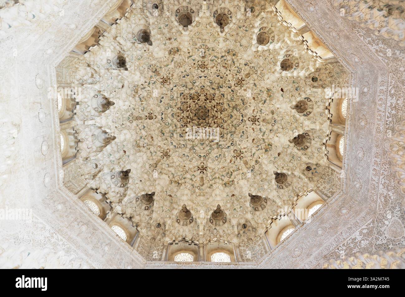 Alhambra, Granada, Andalusia, Spain, Europe, View of the ornately ...