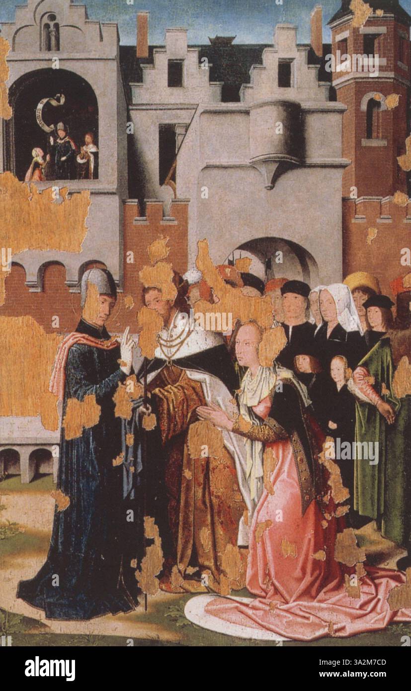 This panel depicts another important scene from the life of St. Rumbold ...