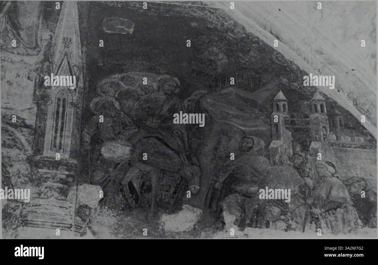 This painting by Tomaso da Modena depicts religious figures with vivid ...