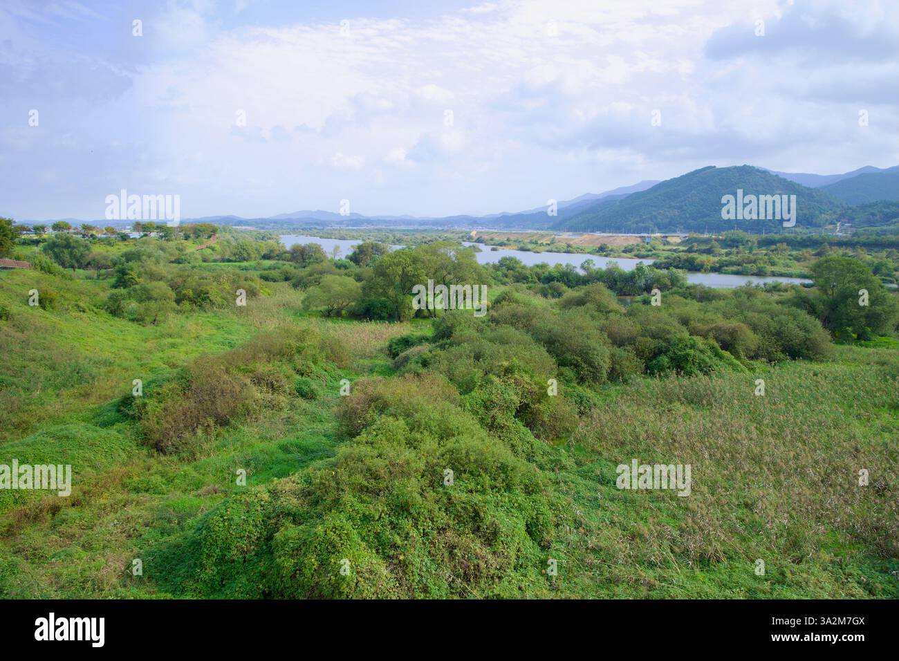Gokseong County, South Korea - October 3rd, 2021: A panoramic view of ...