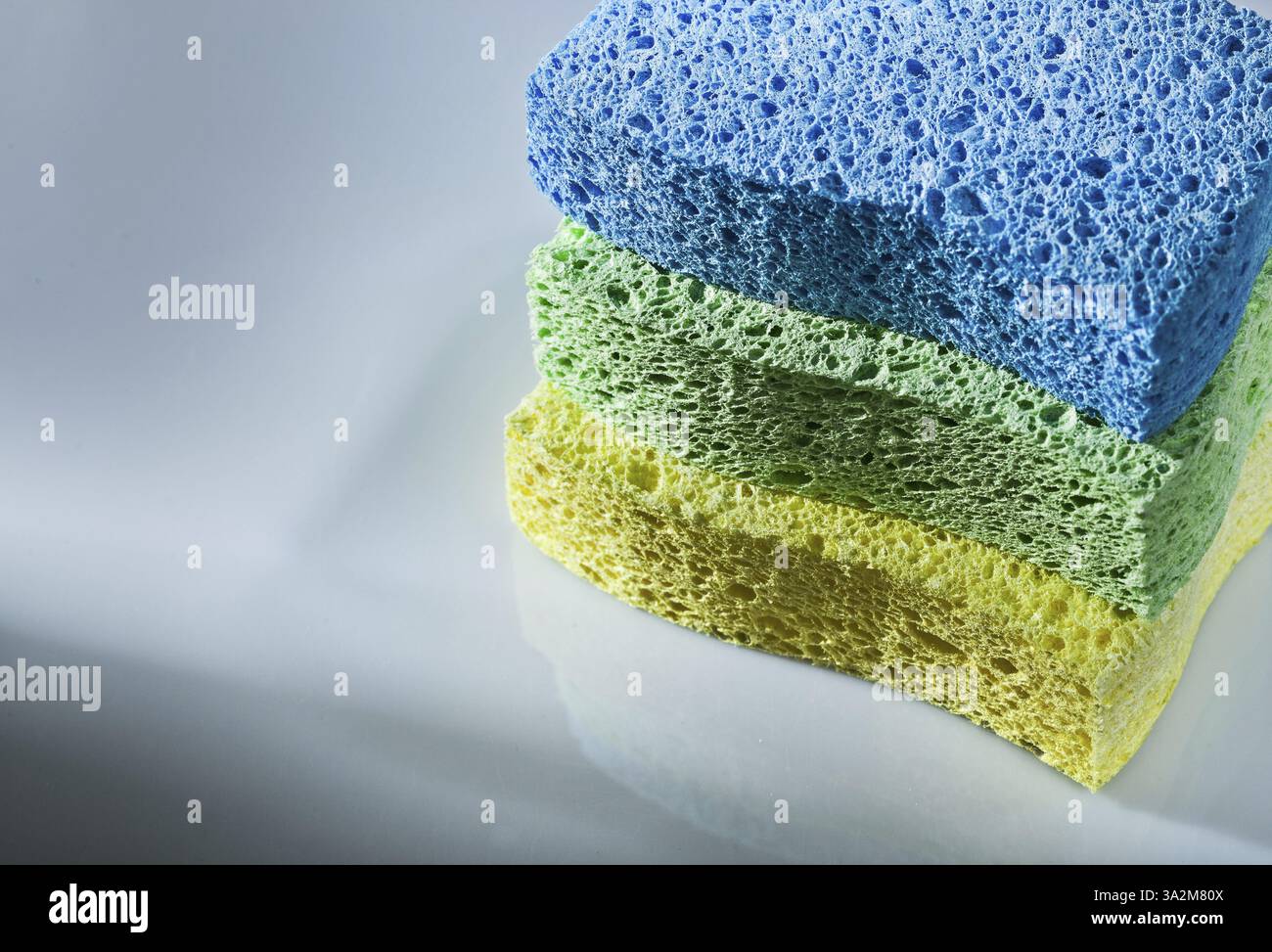 Set of kitchen sponges on white background Stock Photo - Alamy