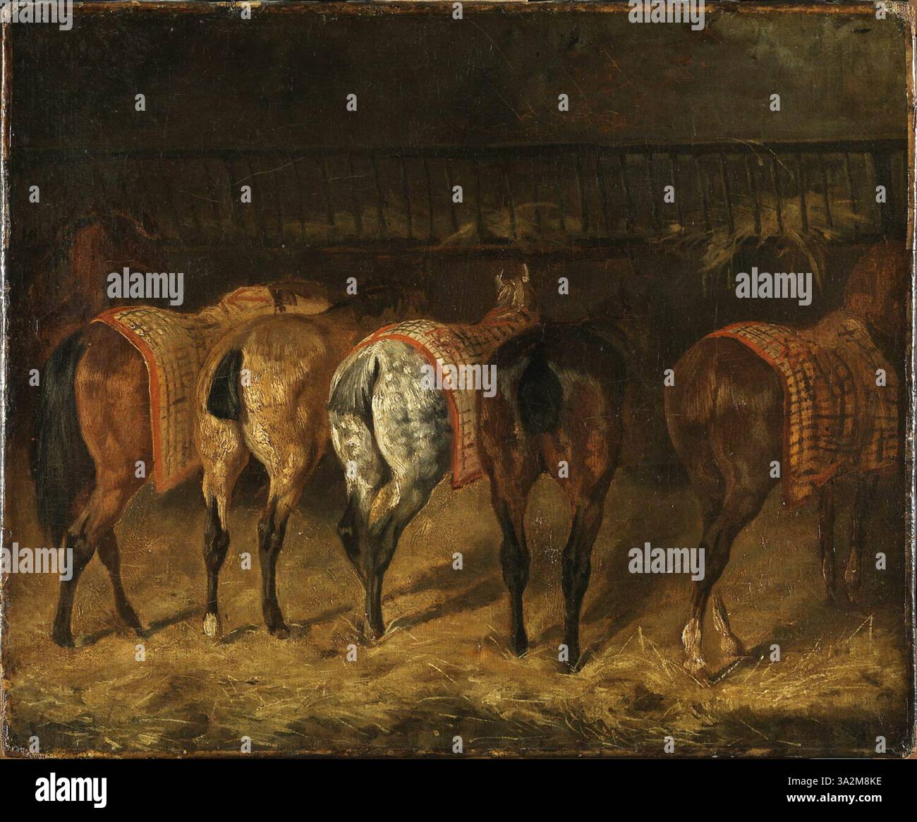 Géricault’s 'Cinq chevaux vus par la croupe' (Five Horses Seen from the ...