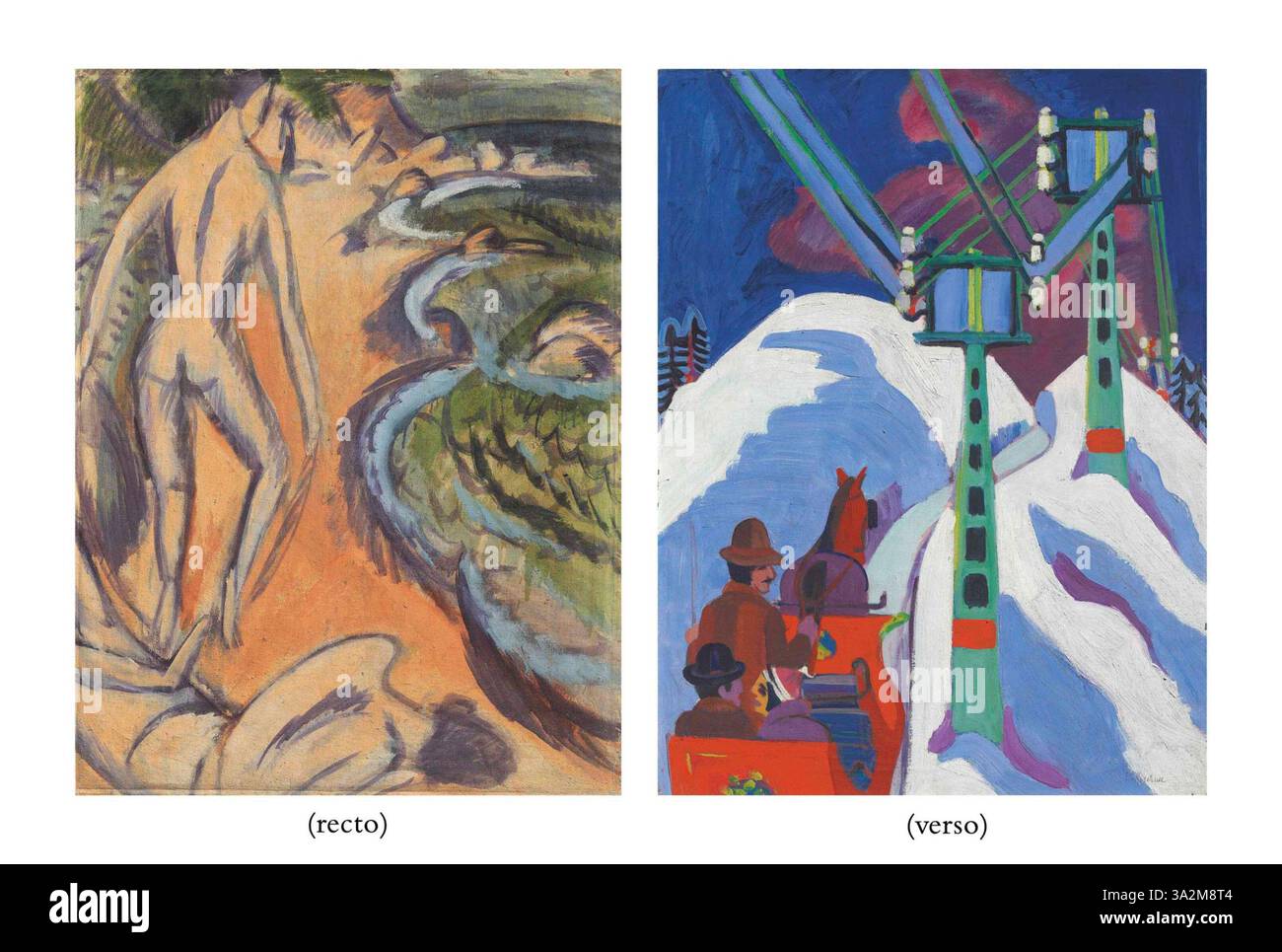 'Badende am Meer' (Bathing at the Sea) from 1913 and 'Die ...