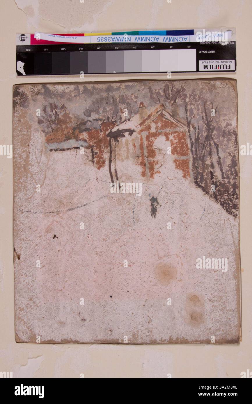 This landscape painting by Gwen John depicts a house nestled among ...