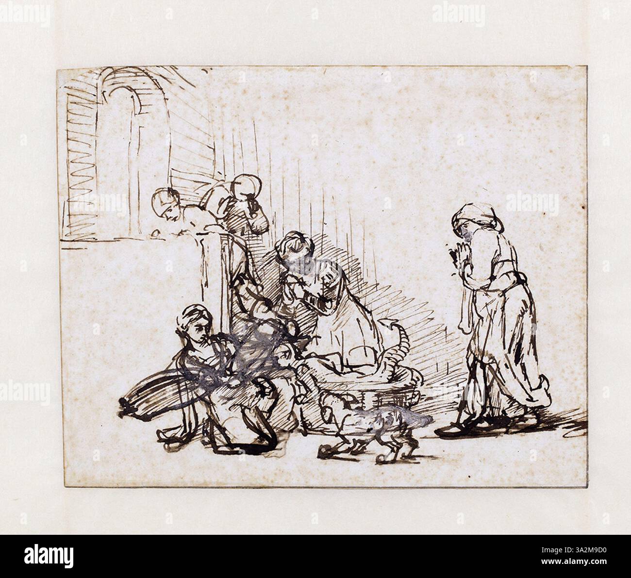 This artwork by Rembrandt illustrates the mythological story of Cecrops ...