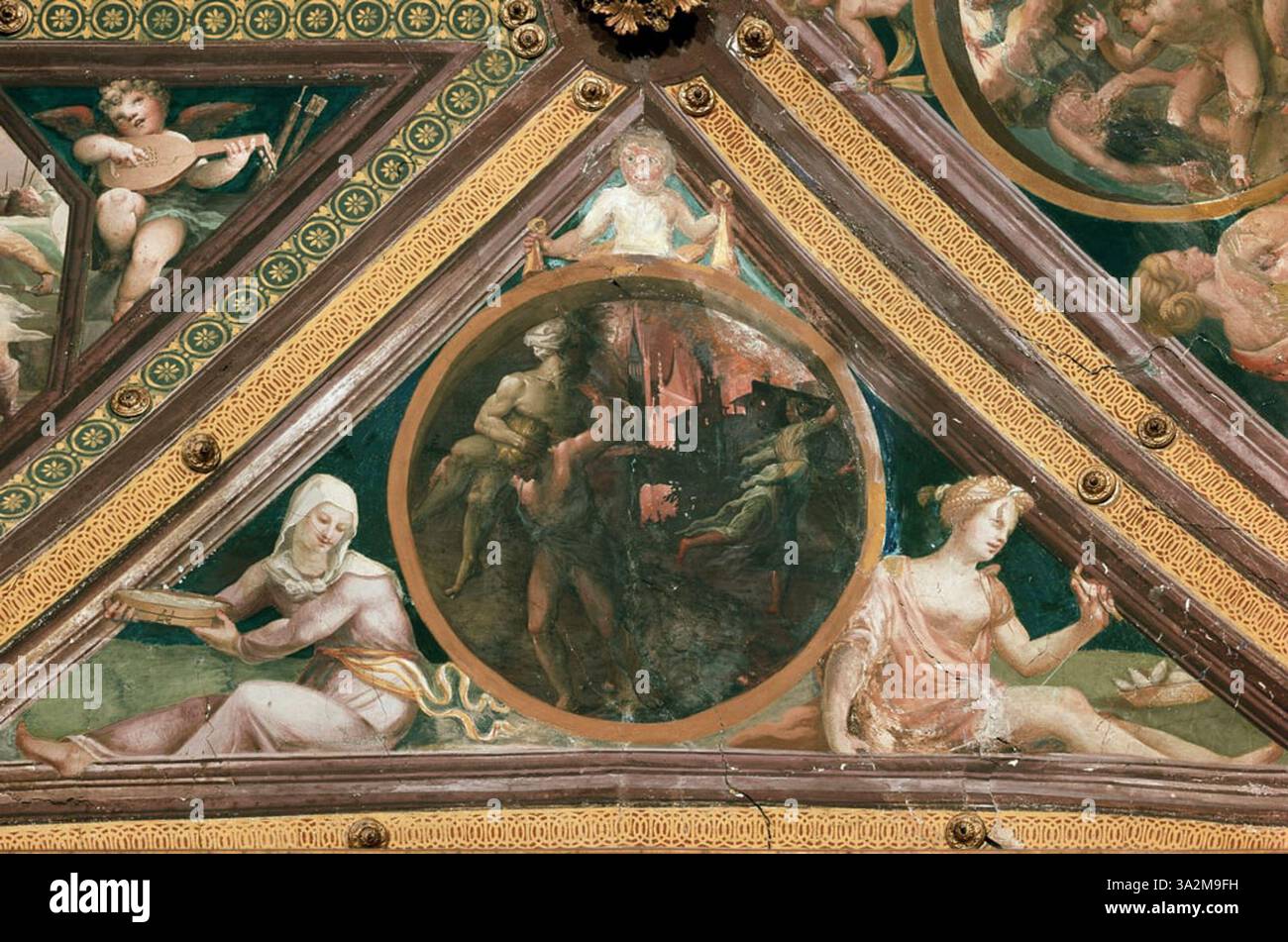 This fresco by Beccafumi depicts the mythological scene of Aeneas ...